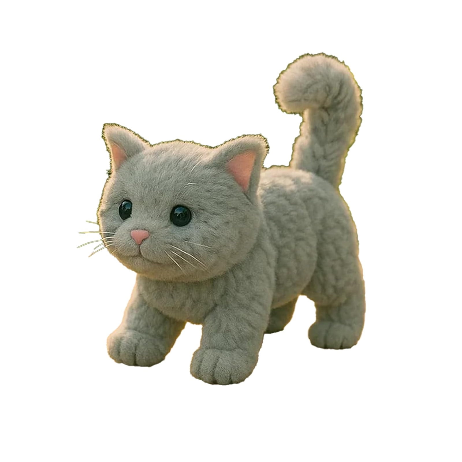 Realistic Cat Plush Electric Toy Robot That Can Walk, Head and Tail ...