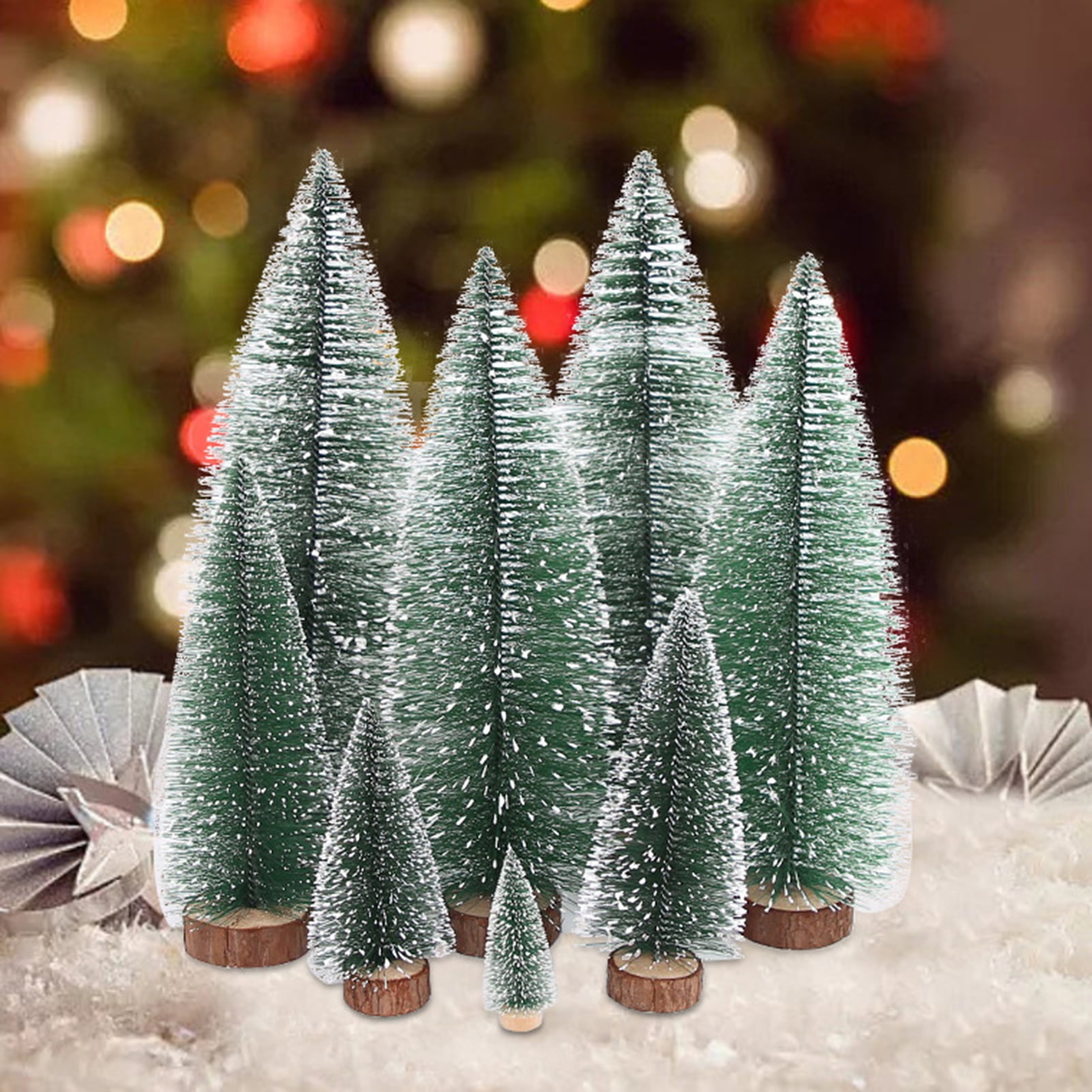 Realistic Christmas Ornament with Wooden Base - Fade-Resistant Mini ...