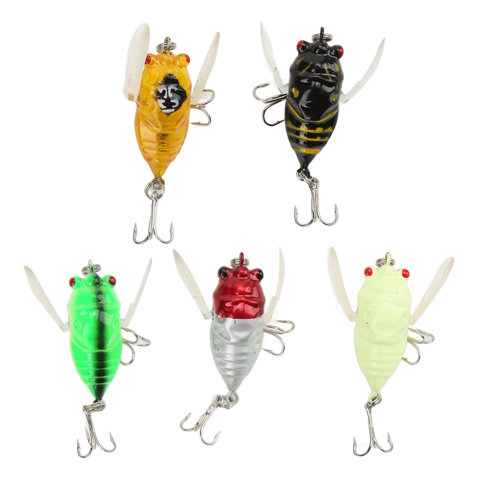 Realistic Cicada-Shaped Artificial Fishing Lures, 5PCS Set for Outdoor ...