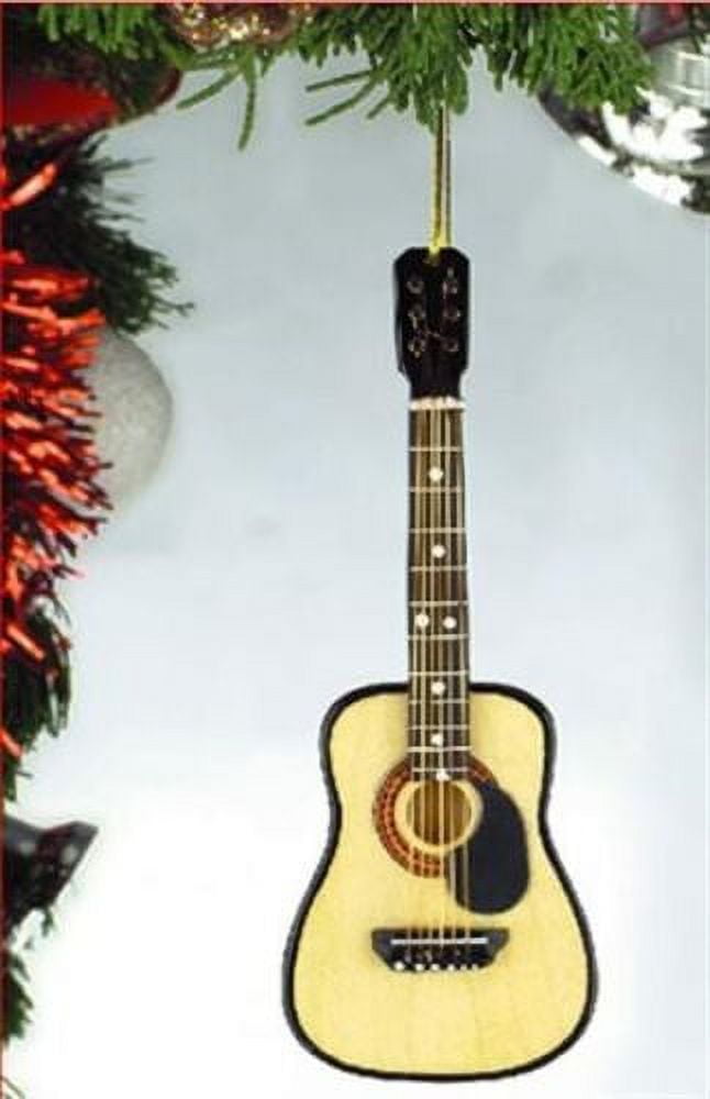 Realistic Classic Acoustic GUITAR Musical Instrument Christmas Ornament ...