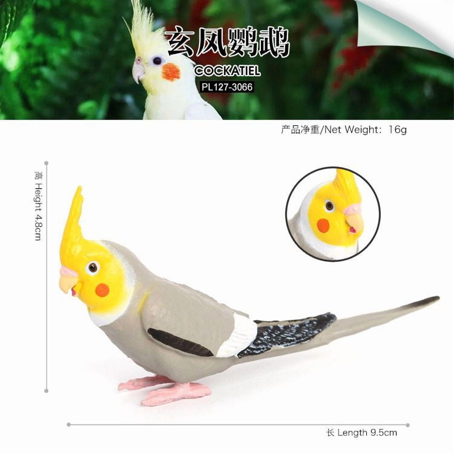 Realistic Cockatiel Parrot Model For Home Decor Artificial Bird ...