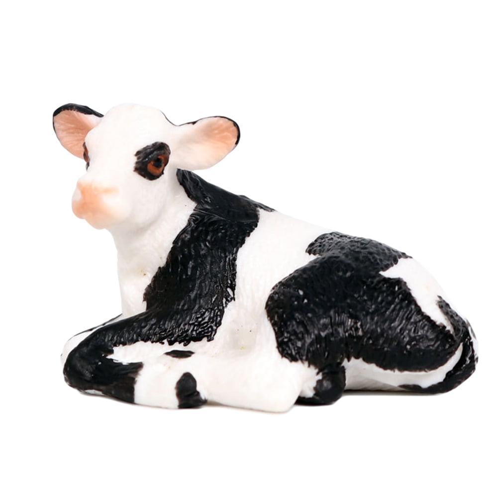 Realistic Cow Cattle Figurine Model Crafts Ornaments Educational Kids ...
