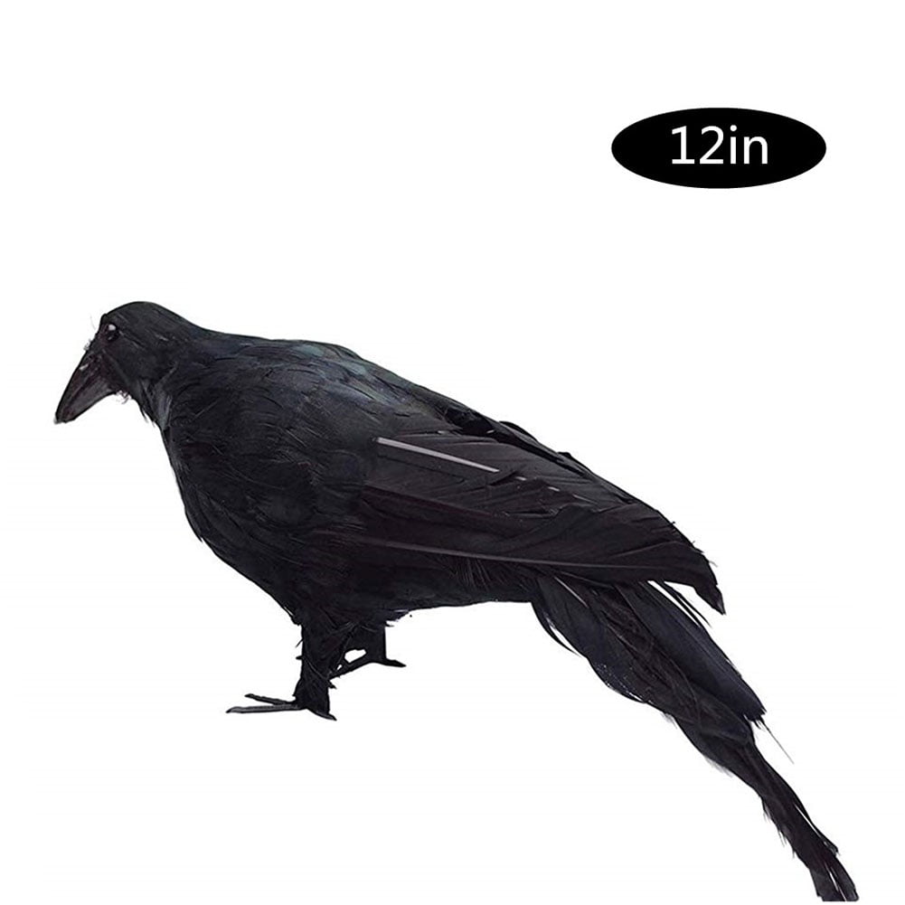 Realistic Crows, Handmade Crow Prop Feathered Black Crows Props Raven ...