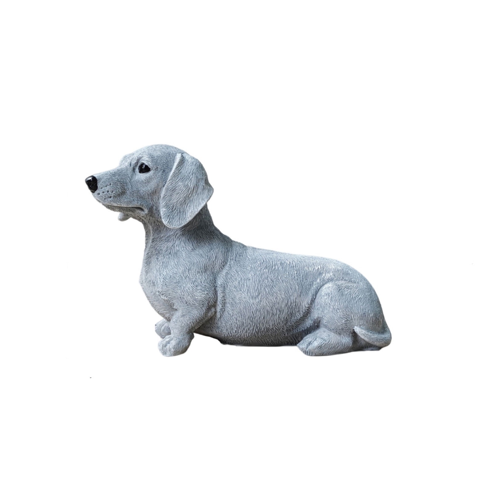 Realistic Cute Dachshund Statue Resin Decor Collectible Sausage Dog ...