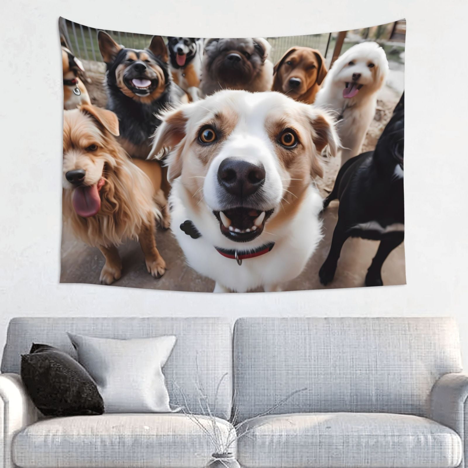 Realistic Cute Puppy Wall Tapestry for Bedroom Aesthetic - Tapestry ...