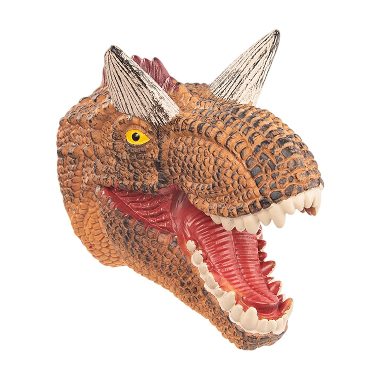 Realistic Dinosaur Hand Puppet Set - Soft Rubber Dinosaur Puppets for ...