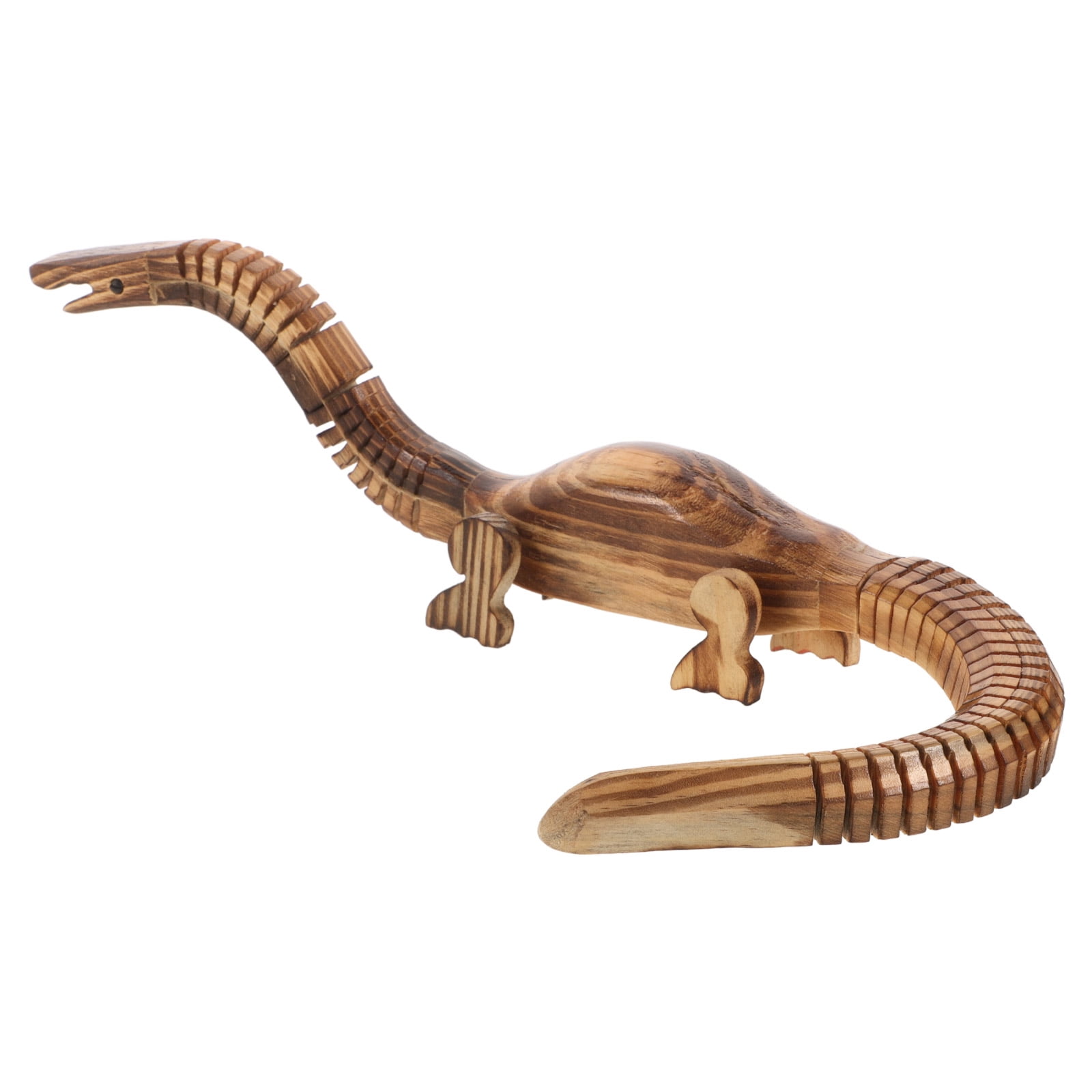 Realistic Dinosaur Model Wooden Animal Ornament Mini Dinosaur Toy Wood ...