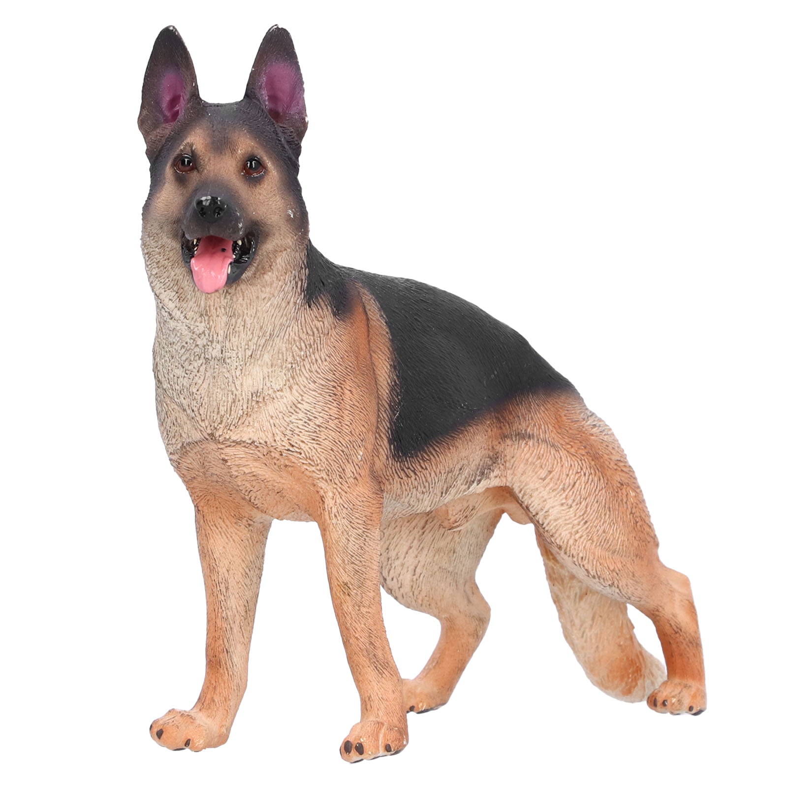 Realistic Dog Figurine 9.1" Plastic Standing German Shepherd Miniature ...