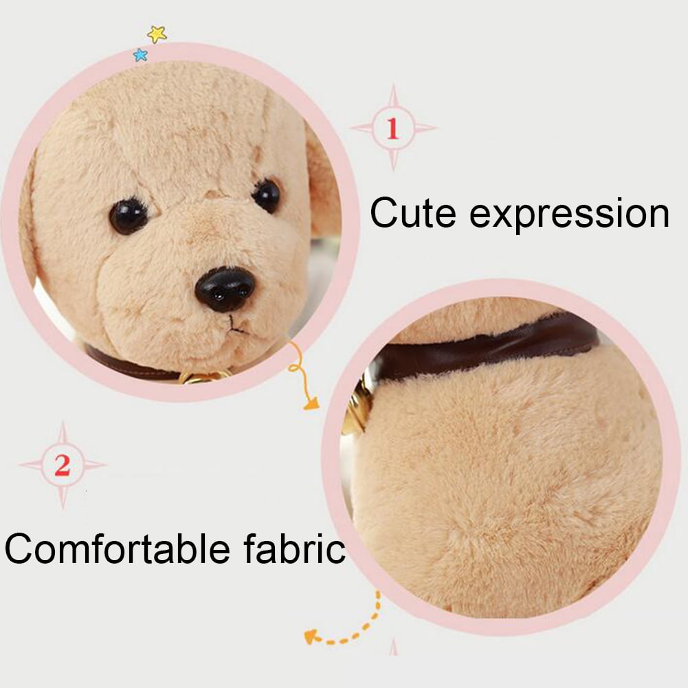 Realistic Dog Puppy Bell Plush Stuffed Soft Doll Kids Toy Car Home Sofa ...