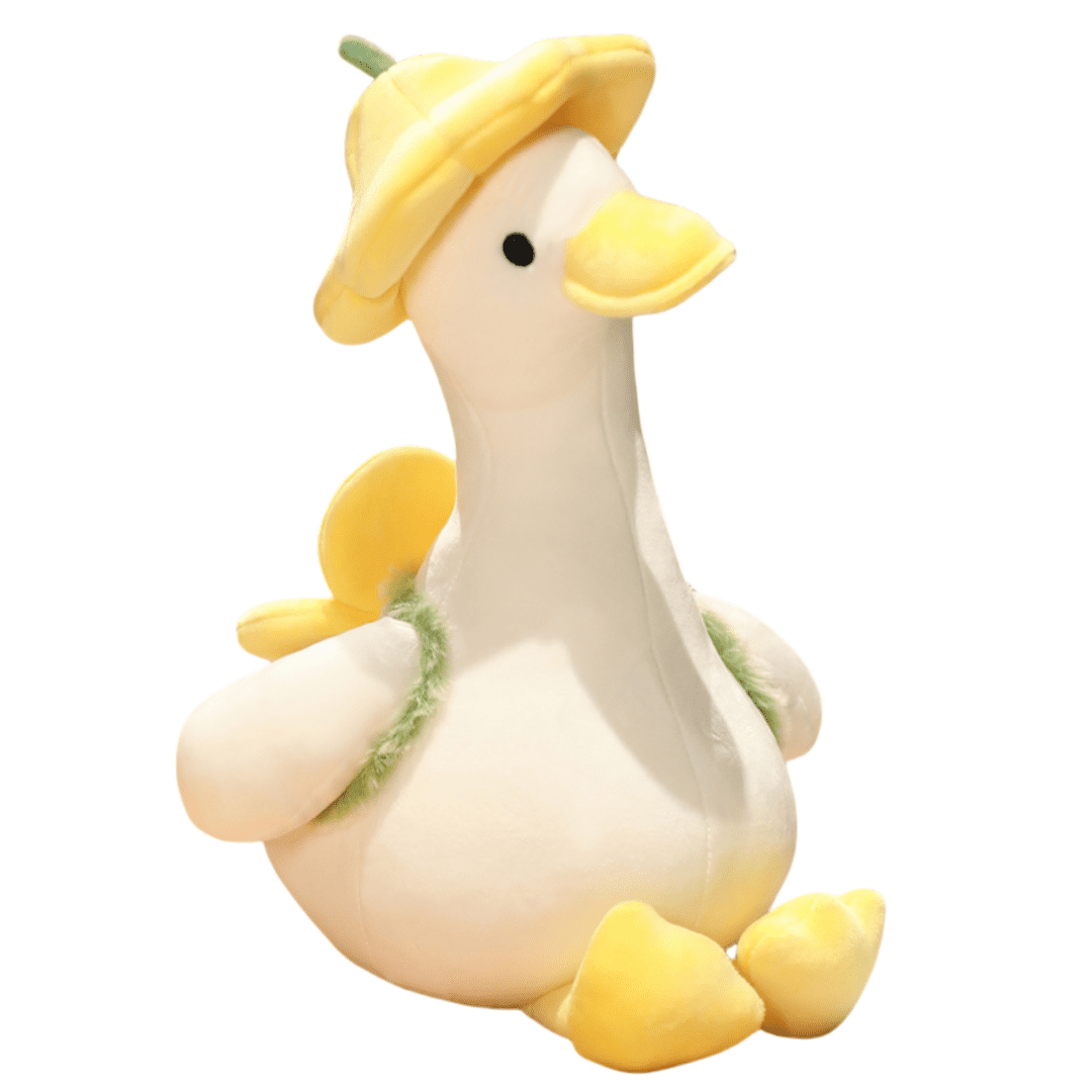 Realistic Duck Plush Animal -13.8 '' Flower Duck Plush Stuffed Animal ...