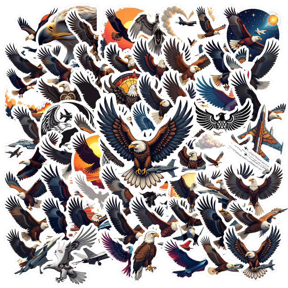 Realistic Eagle Theme Stickers, Waterproof Eagle Theme Sticker for ...