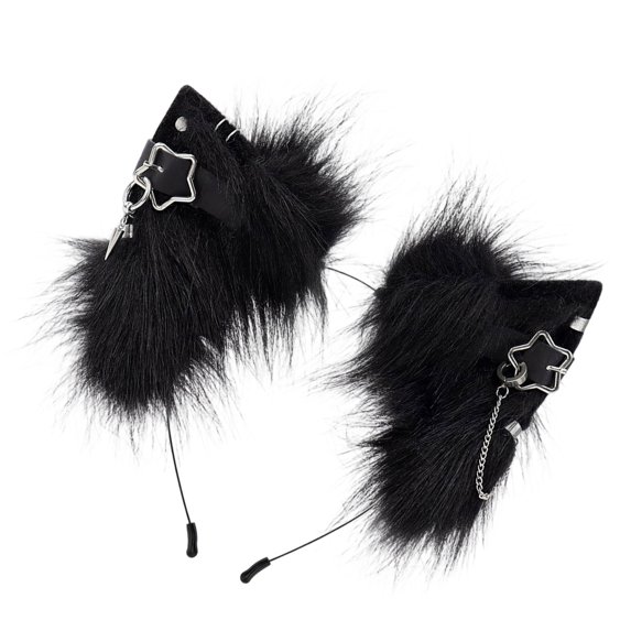 Realistic Ear Headbands with Furry Ear for Cosplay and Holiday ...