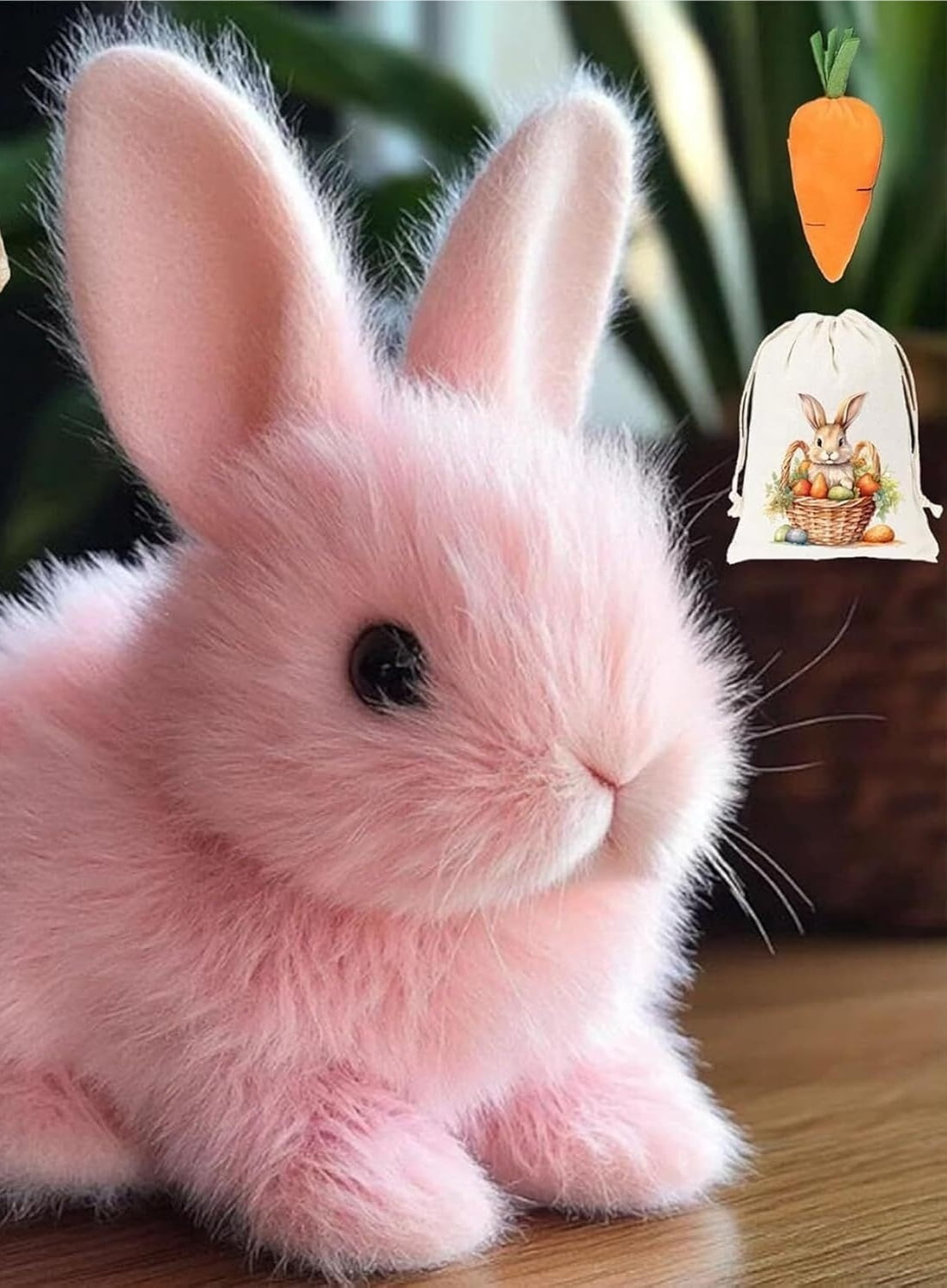 Realistic Easter bunny toy with jumping, twitching, ear wiggling and ...