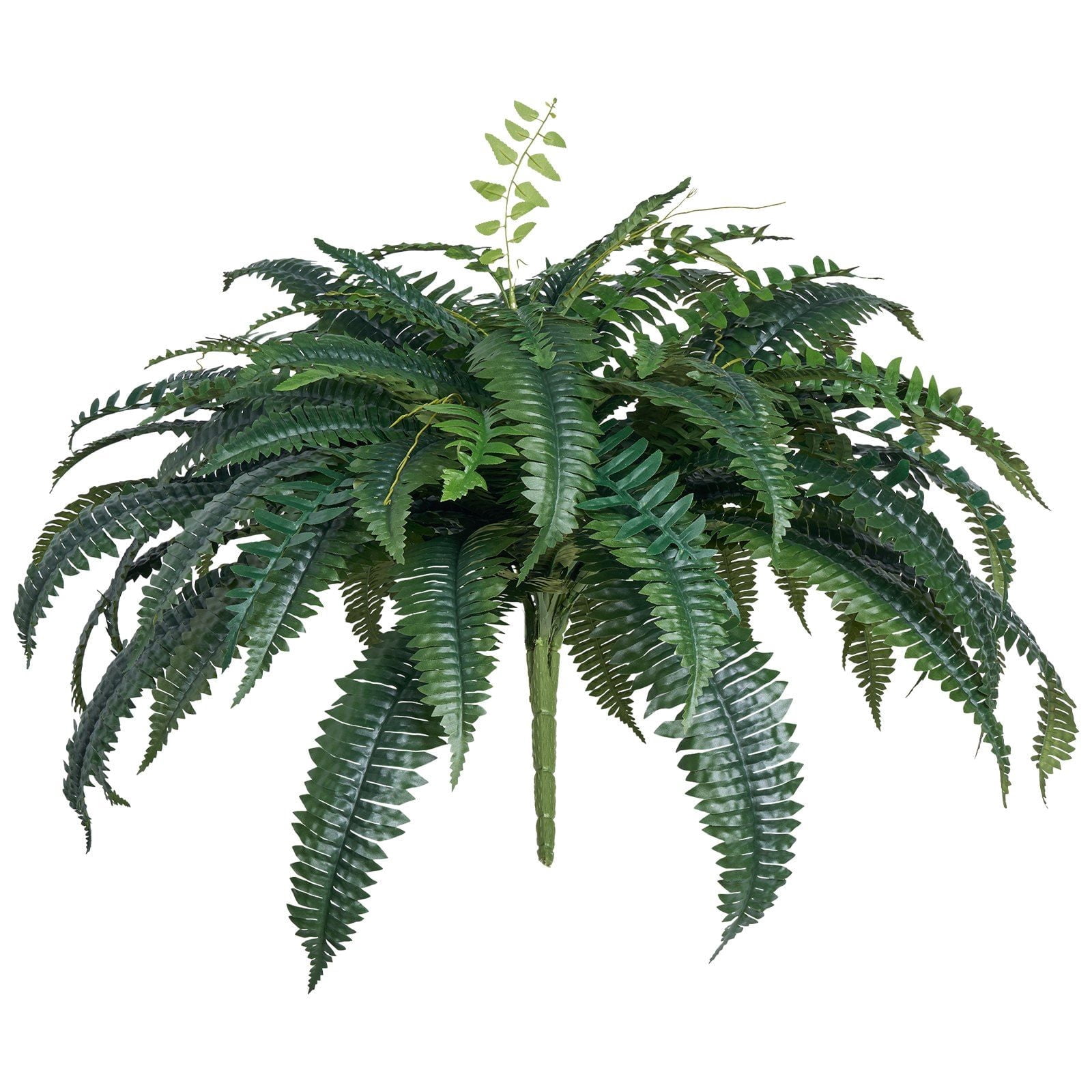 Realistic Fake Boston Fern, Large 88-Branch Plastic Fern Plant, Dense ...