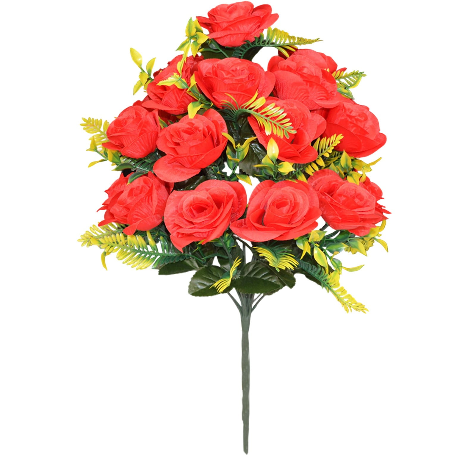 Realistic Fake Flowers Bouquet for Home Decor – 20in Artificial Plastic ...