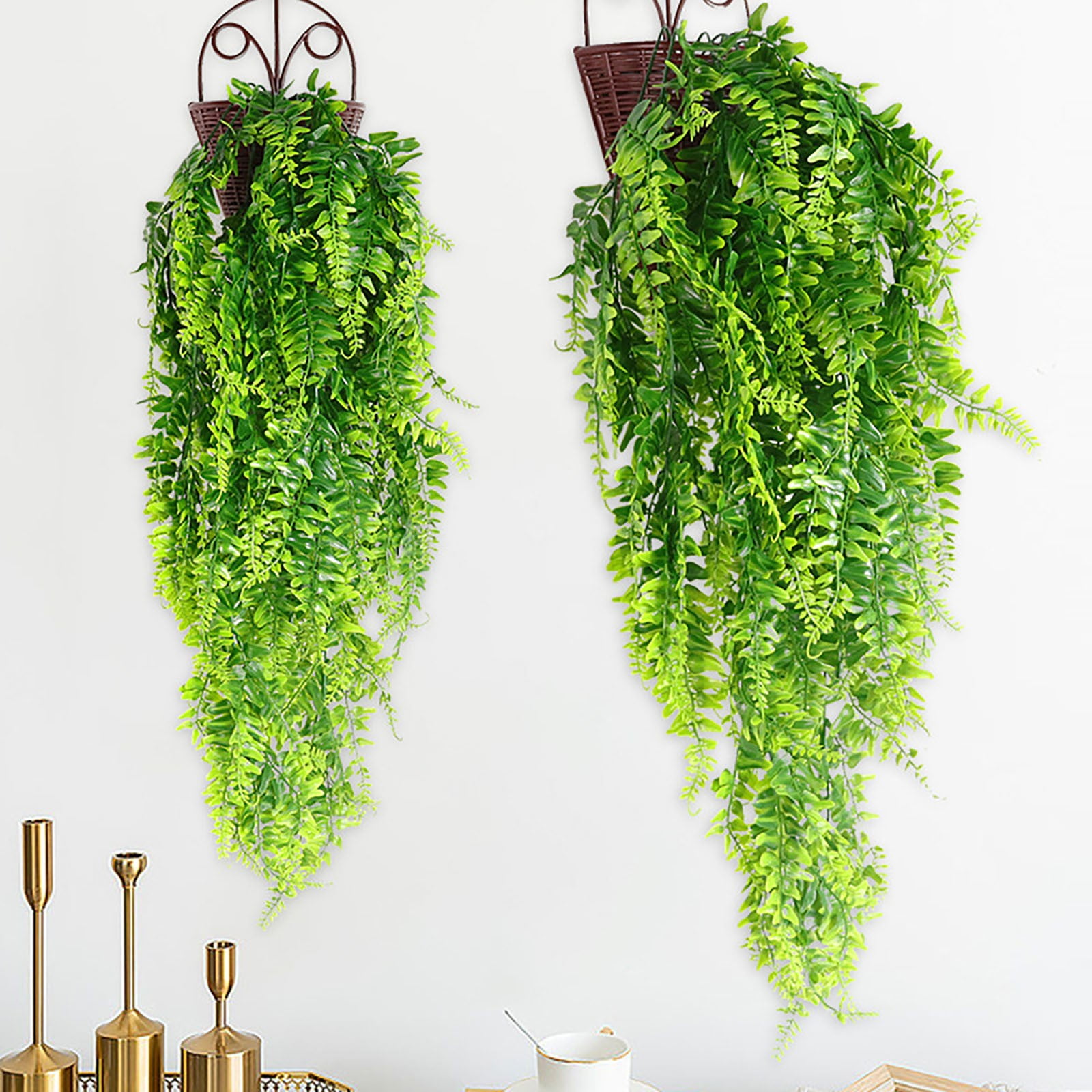 Realistic Fake Flowers,Flower And Grass Wall Hanging Persian Grass Vine ...