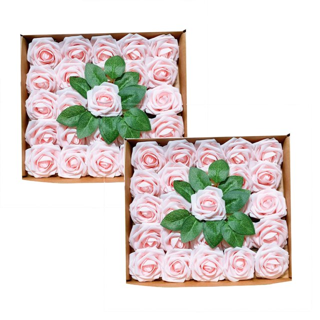 Realistic Fake Flowers,Gift Box 8cm Rose Simulation Rose Plus Leaf Belt ...