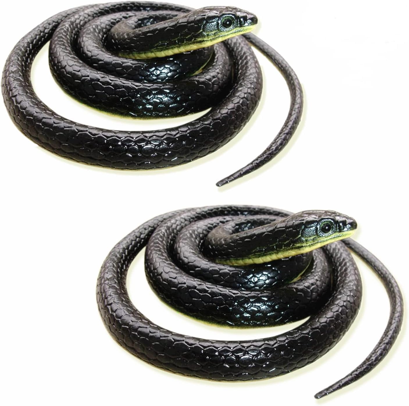 Realistic Fake Rubber Snake Black Snake Toys That Look Real Prank Stuff ...