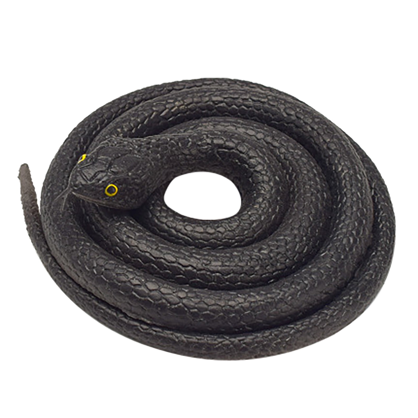 Realistic Fake Rubber Toy Snake Black Fake Snakes That Look Real Prank ...