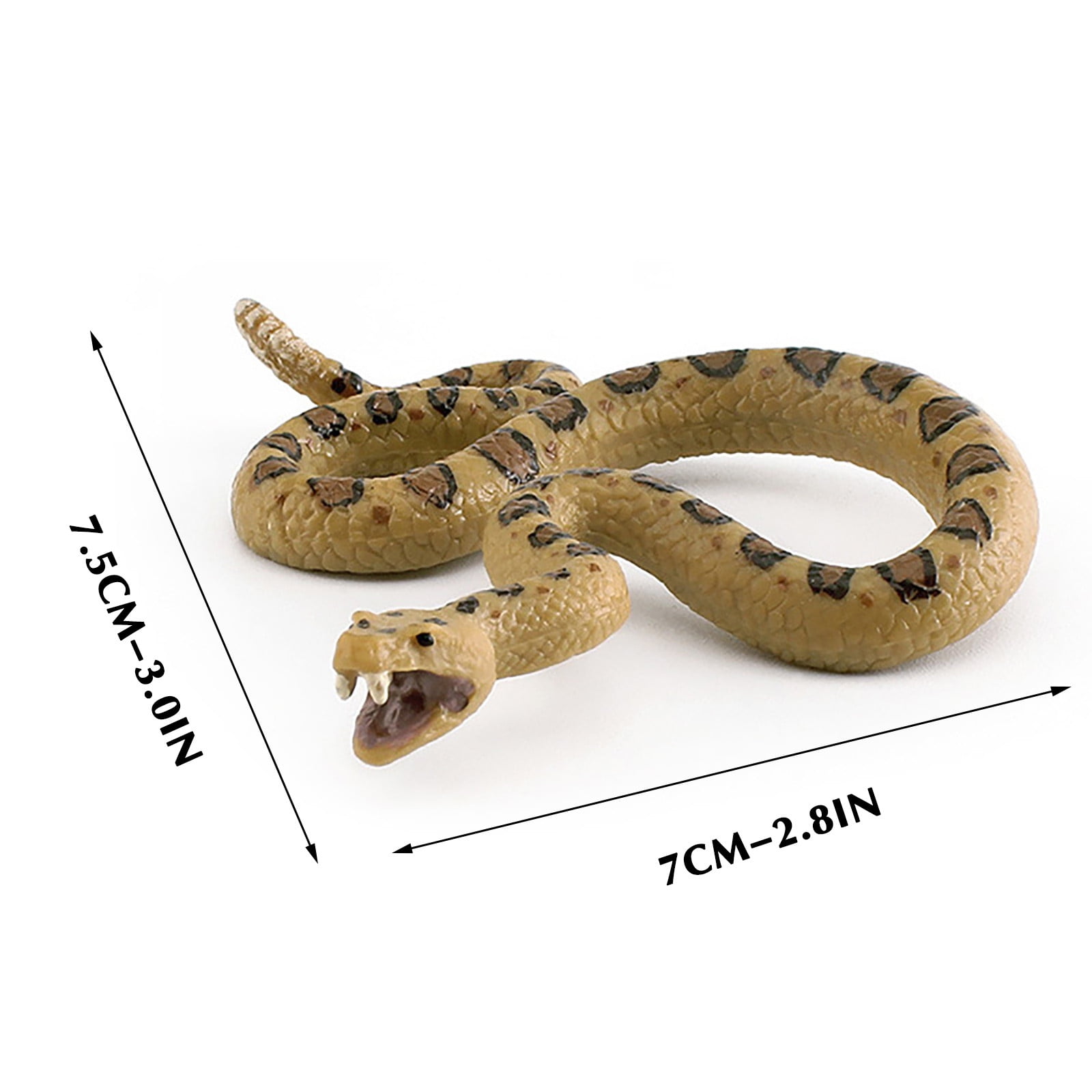 Realistic Fake Snakes Toy Lifelike Rubber Rattlesnake Snake Scare Birds ...