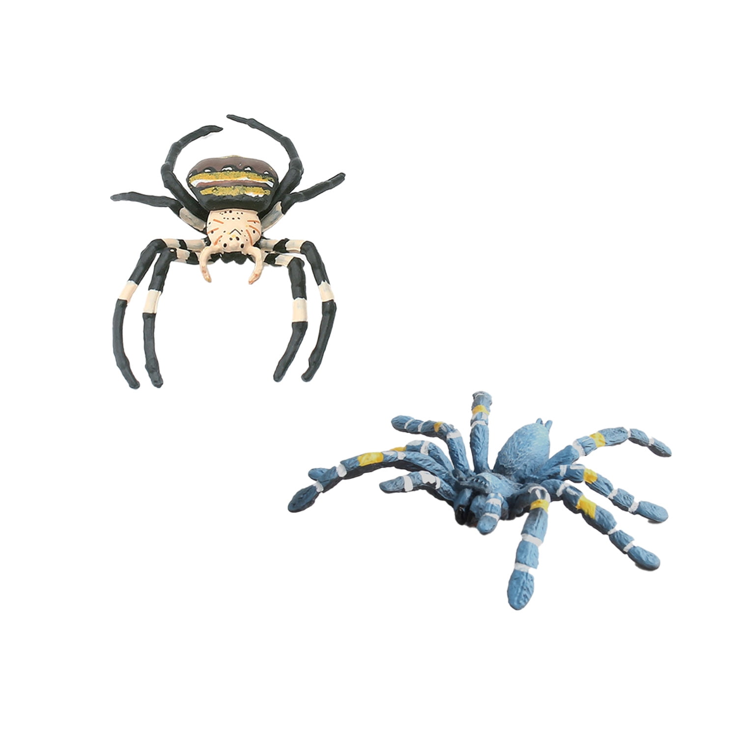 Realistic Fake Spiders, 2pcs Plastic Spider Toys Figures，Educational ...
