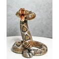 Realistic Ferocious Attacking Diamondback Rattlesnake With Fangs Bared ...