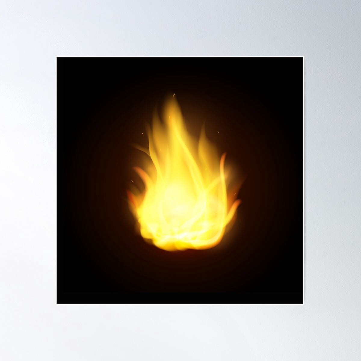 Realistic Fire Flames. Burning Spruts Of Flame Effect With Sparkles ...