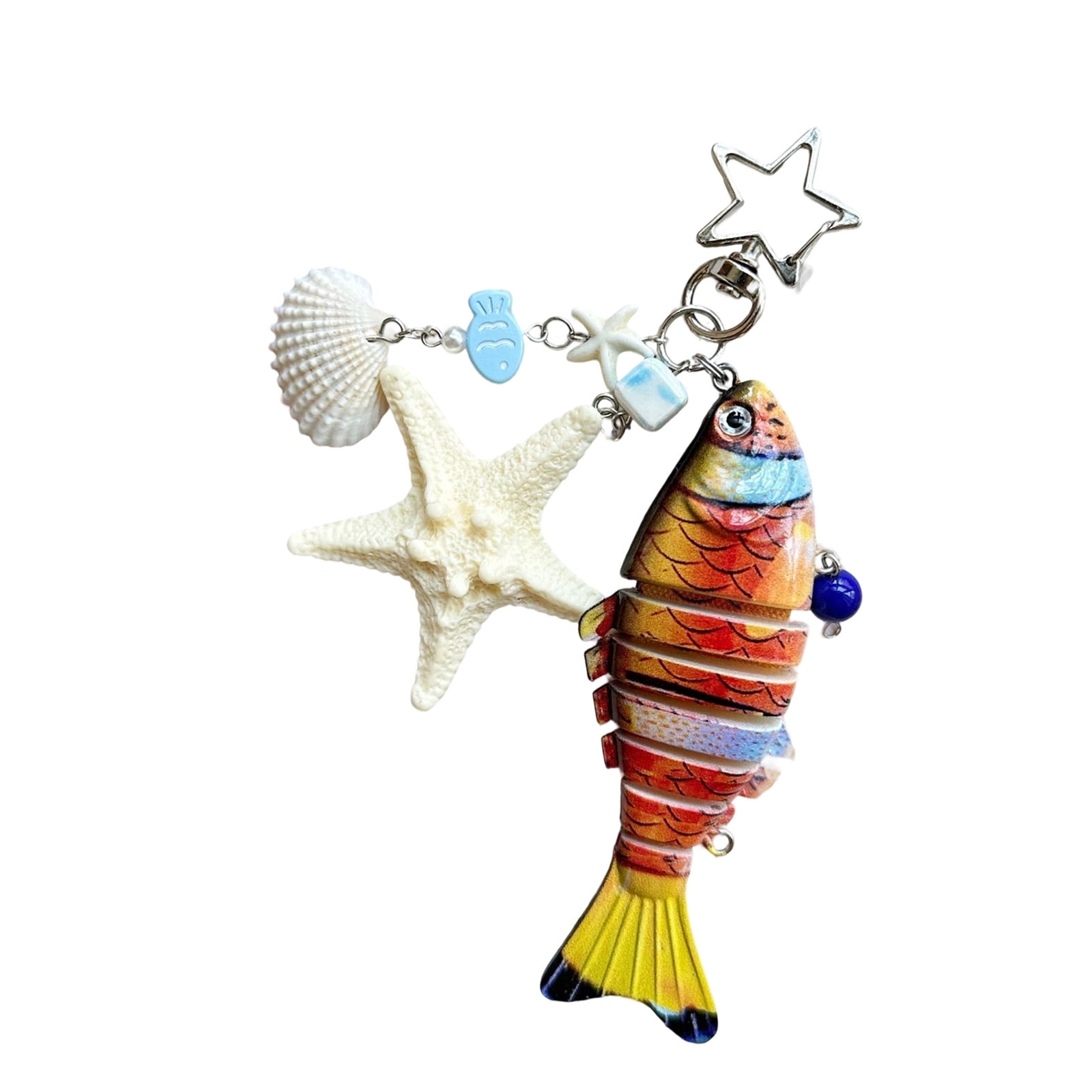 Realistic Fish Keychain Realistic Detailing Sturdy PVC Materials ...