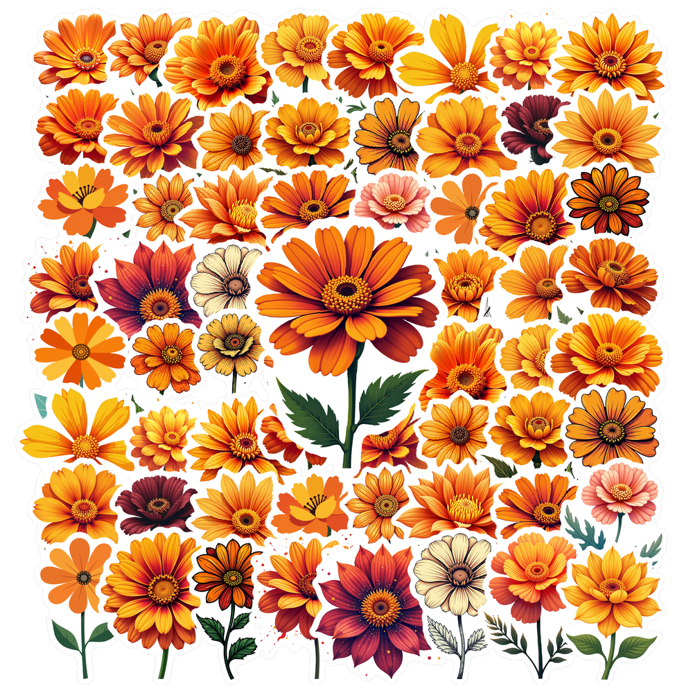 Realistic Flower Stickers, Waterproof Flower Sticker for Water Bottle ...