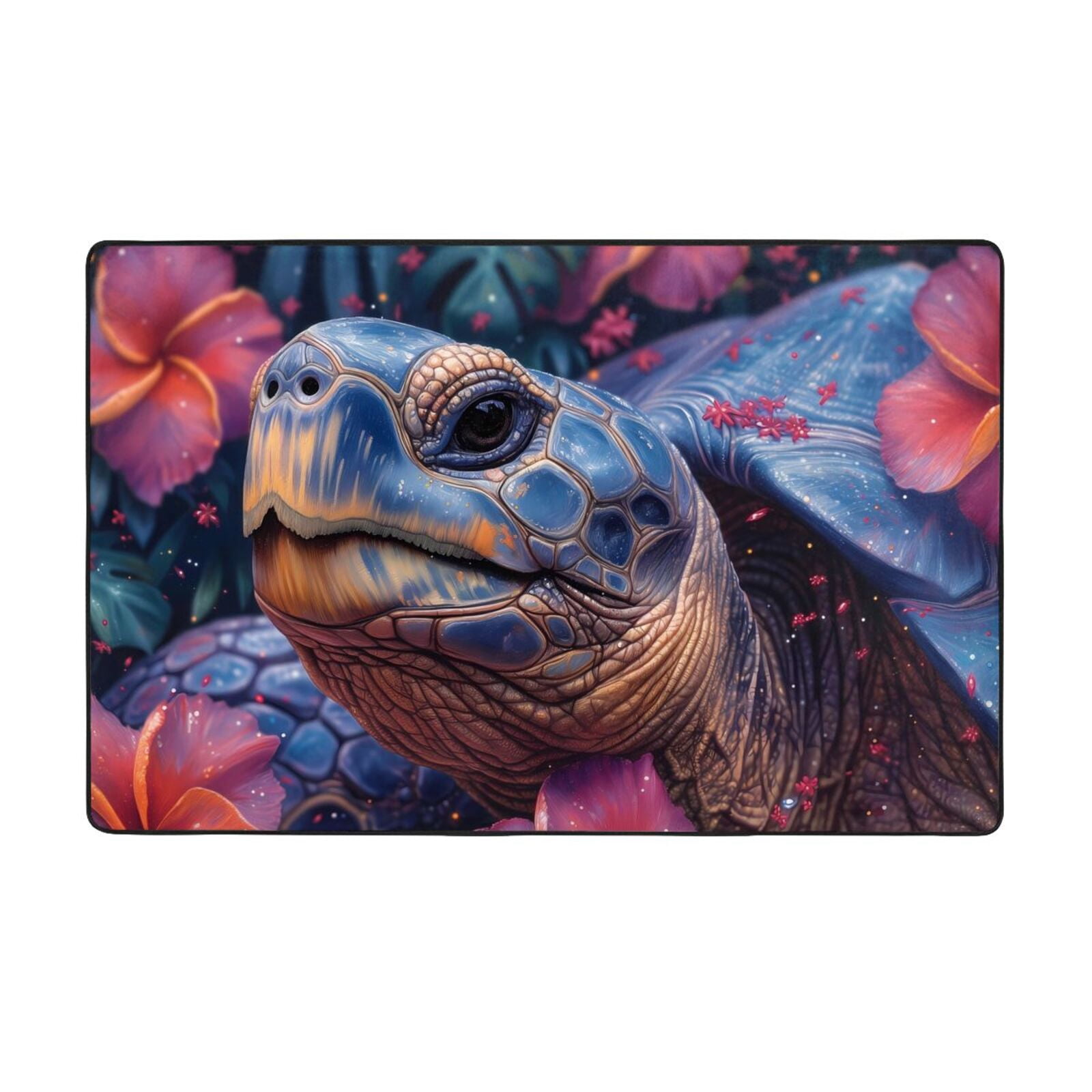 Realistic Flower Turtle Universal Door Mat Indoor Entrance, 60×39 Non ...