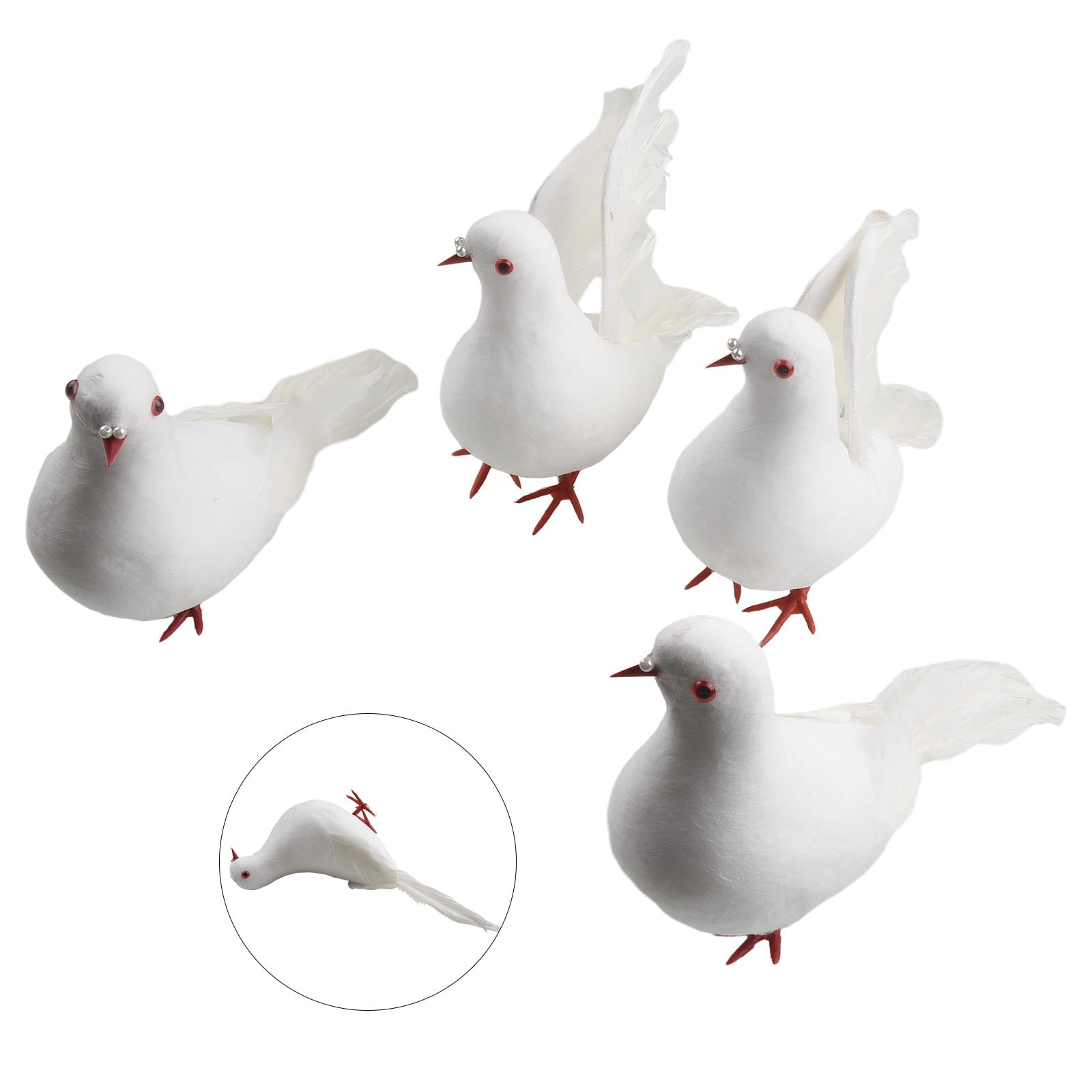 Realistic Flying Doves Birds Decorative Ornament for Store and Shelf ...