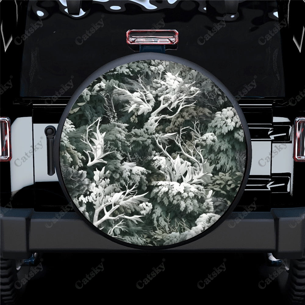 Realistic Forest uflage Pattern Polyester Universal Spare Wheel Tire ...