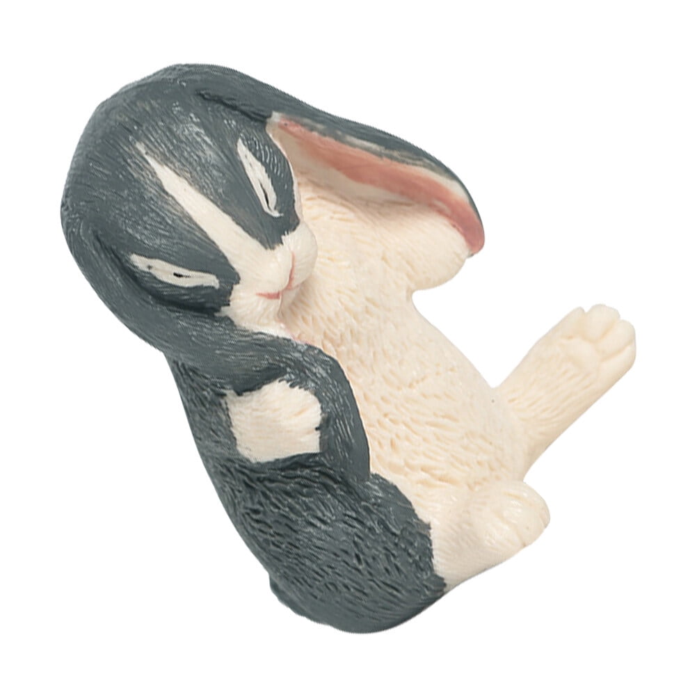 Realistic Fox Figurines Lop Rabbit Model Small Statue Decoration ...