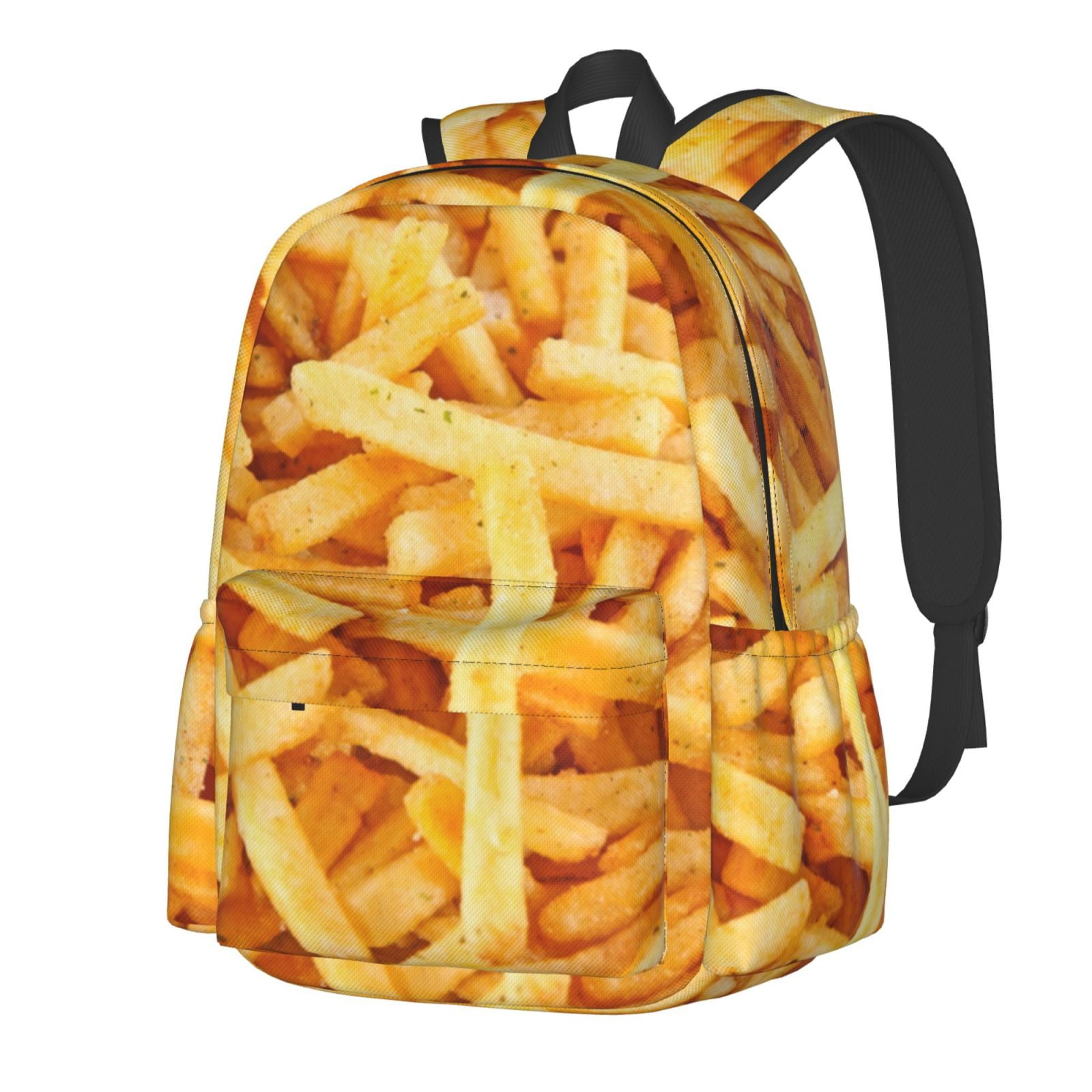Realistic Fries Food Backpack for Men Women Laptop Backpack Hiking ...
