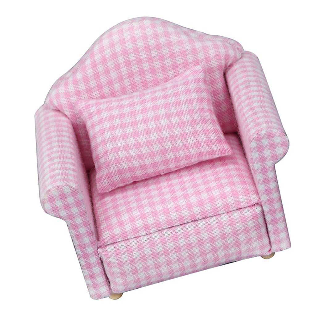 Realistic Furniture Model for Dollhouses Bedroom Single Sofa Role Play ...
