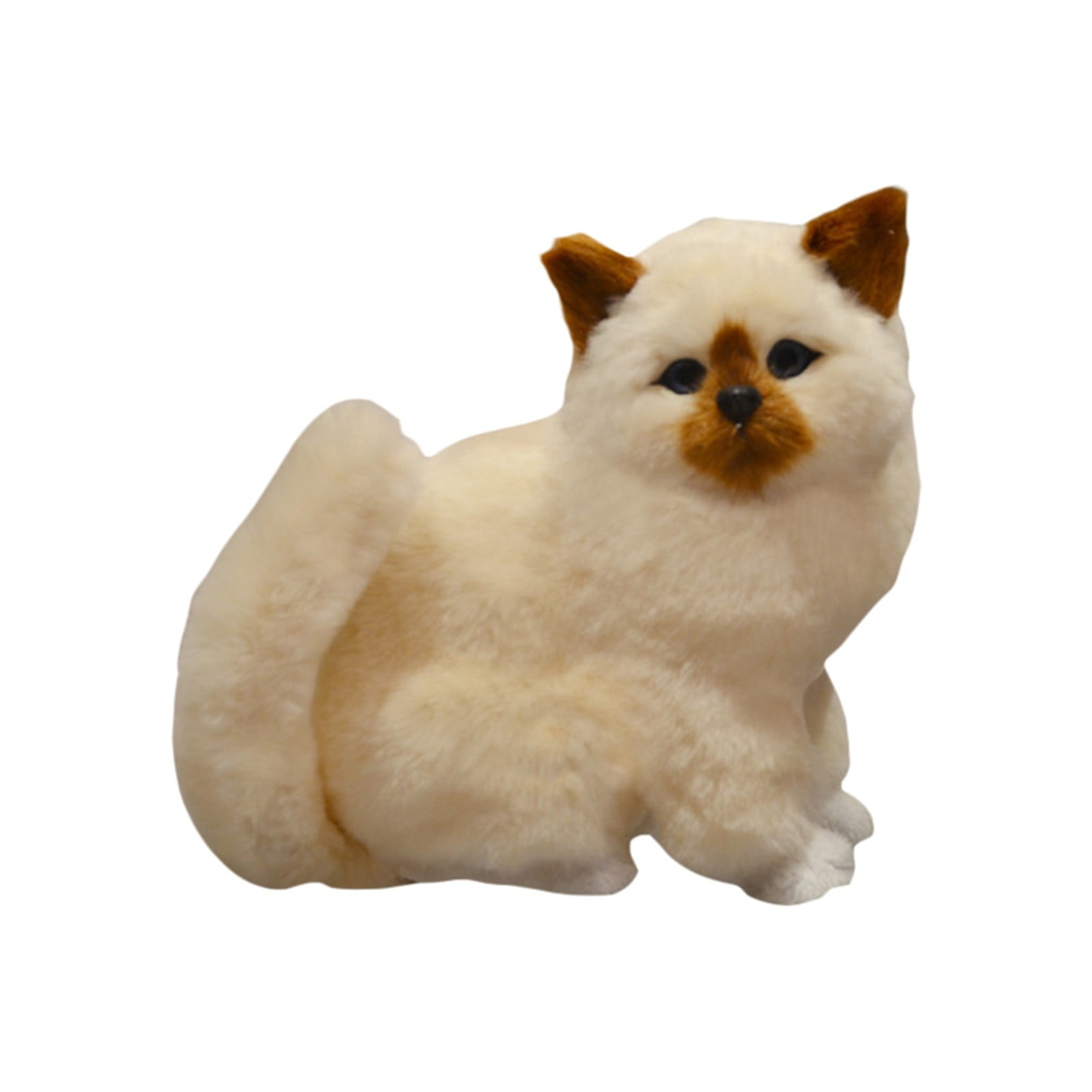 Realistic Furry Cat Figurine - Ultra-Lifelike Synthetic Fur Kitten ...