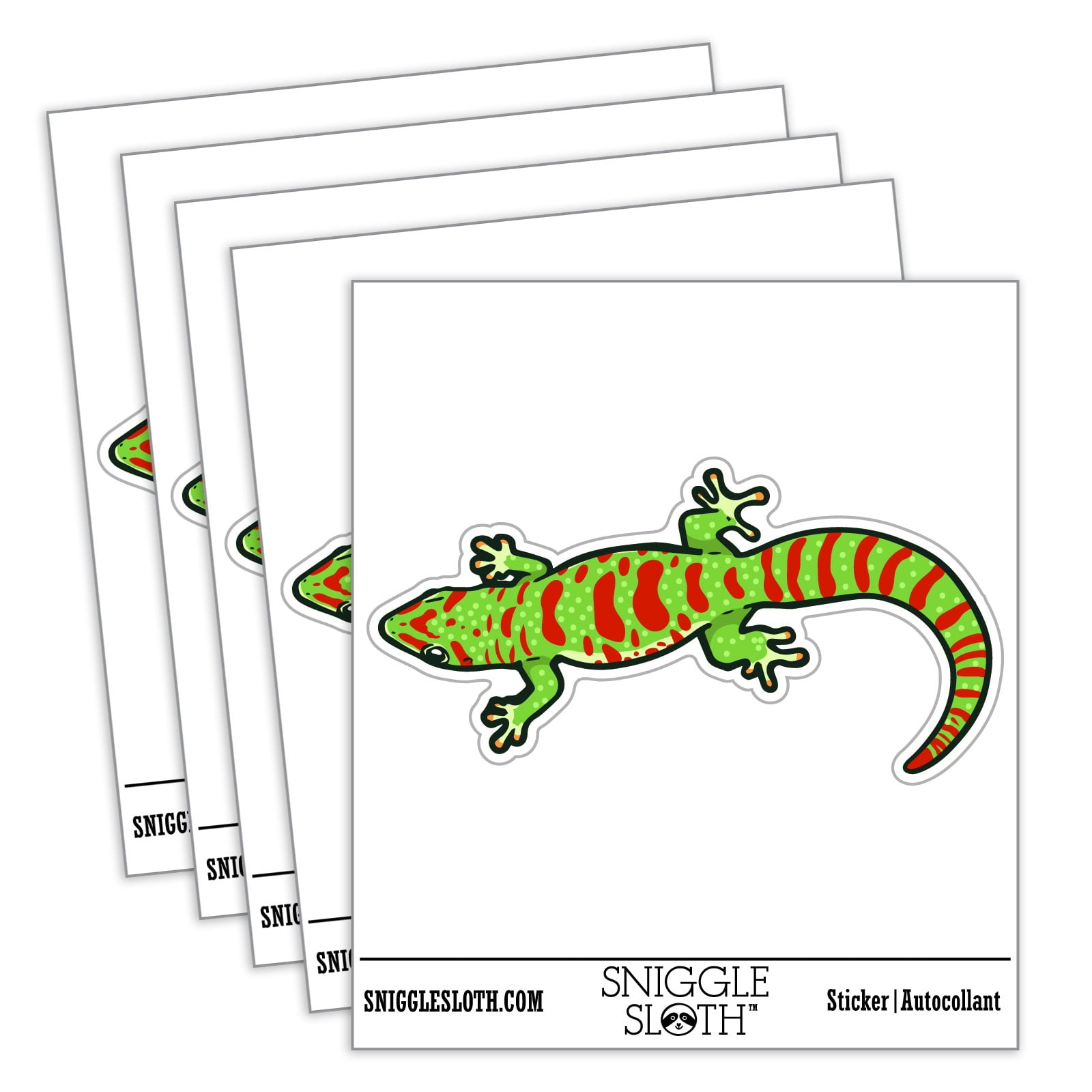 Realistic Giant Day Gecko Colorful Lizard Car Window Bumper Water ...