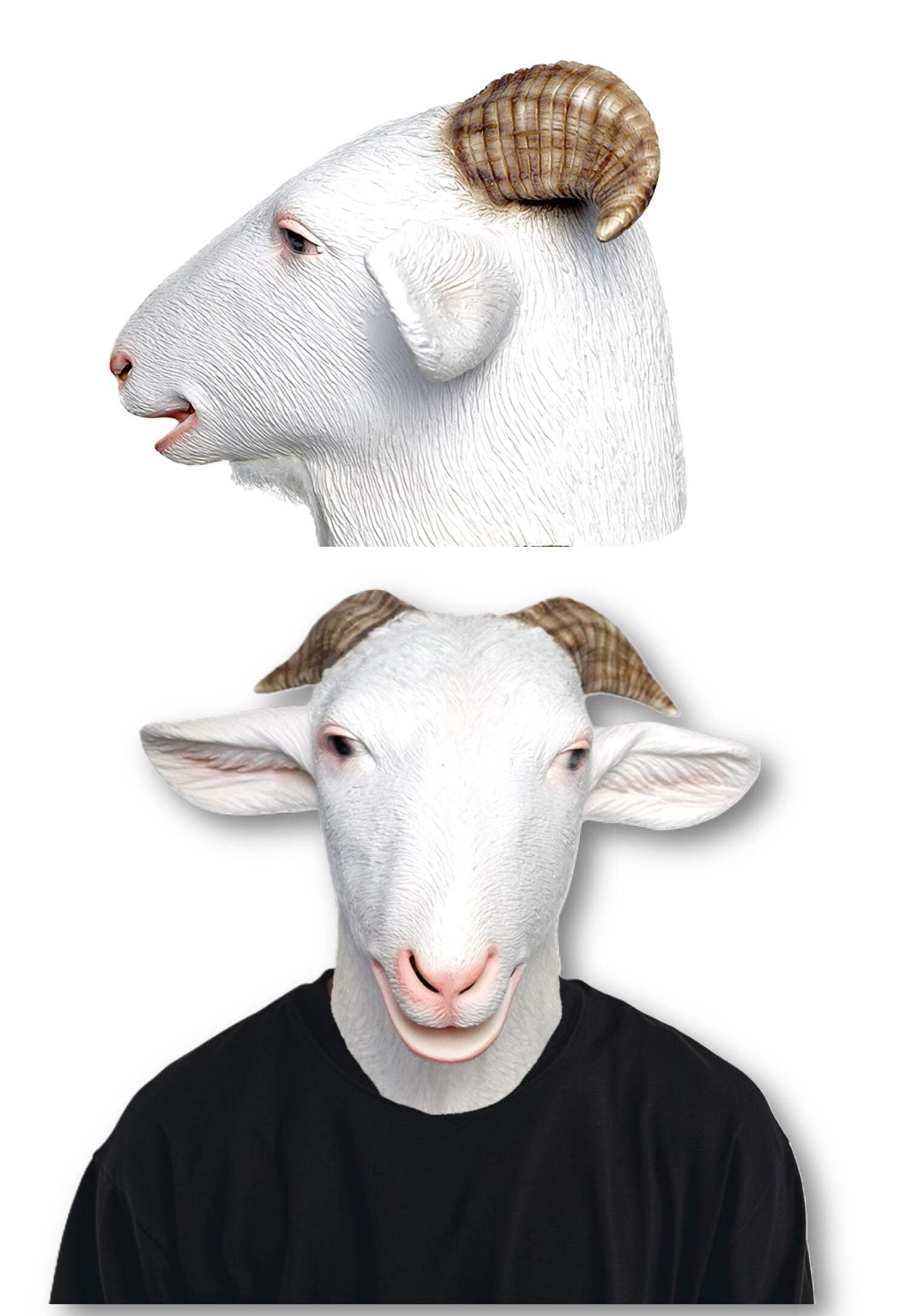 Realistic Goat Greatest of all Time Animal Full Over Head Mask ...