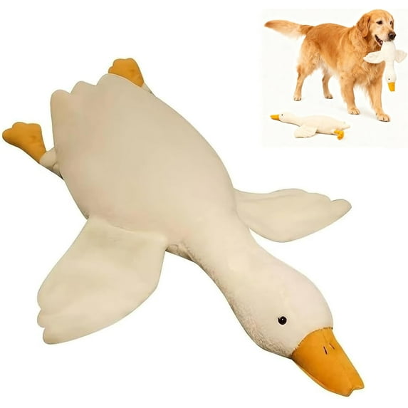Realistic Goose Dog Toy, White Duck Dog Toy, Large Plush White Duck Dog ...