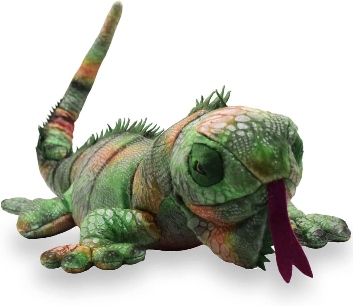 Realistic Green Iguana Stuffed Animal Plush Toy, Lifelike Animal ...