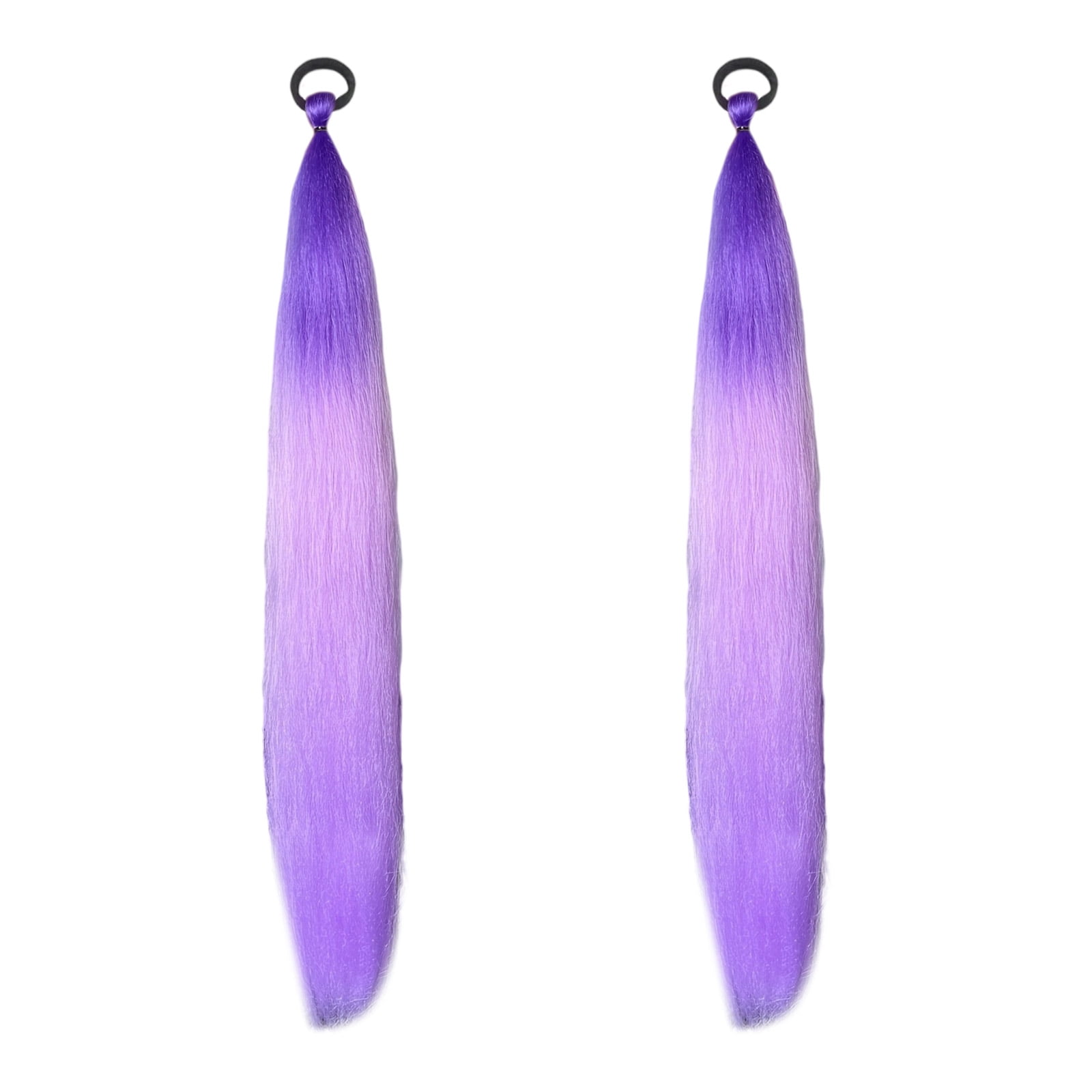 Realistic High Ponytail Braided Hairpiece Synthetic Fiber For Music ...