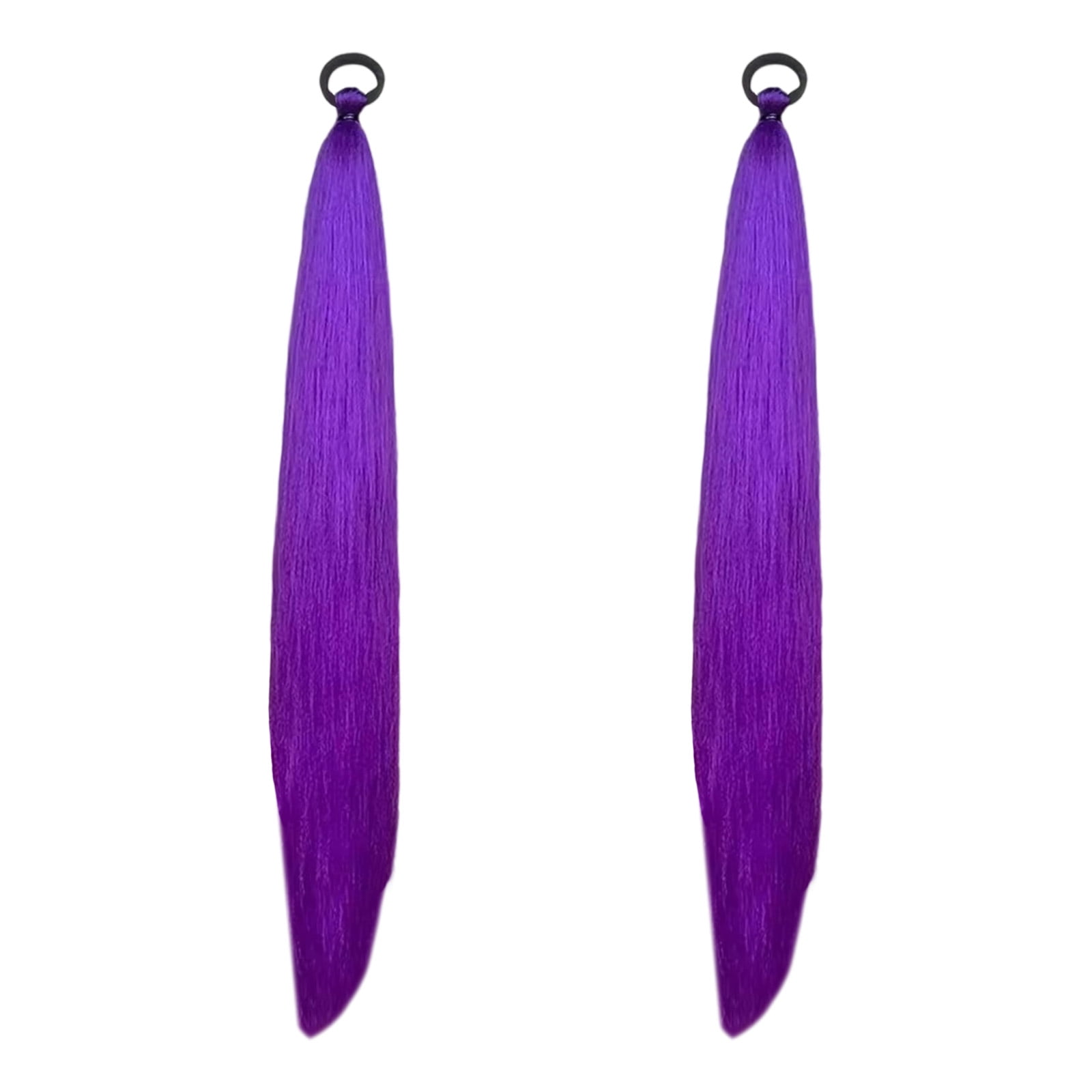 Realistic High Ponytail Braided Hairpiece Synthetic Fiber For Music ...