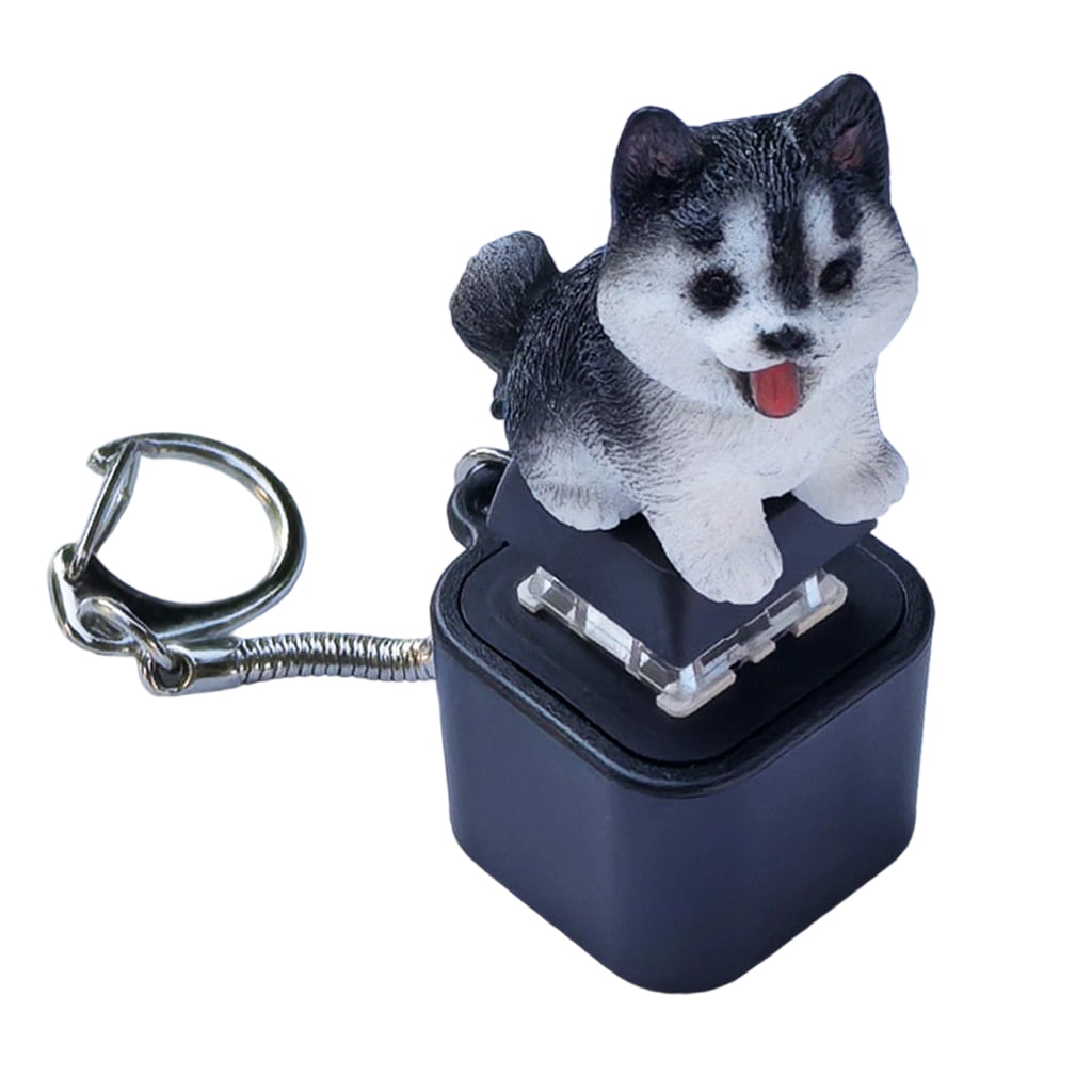 Realistic Howling Dog Keychain Button With LED Light Effects ...