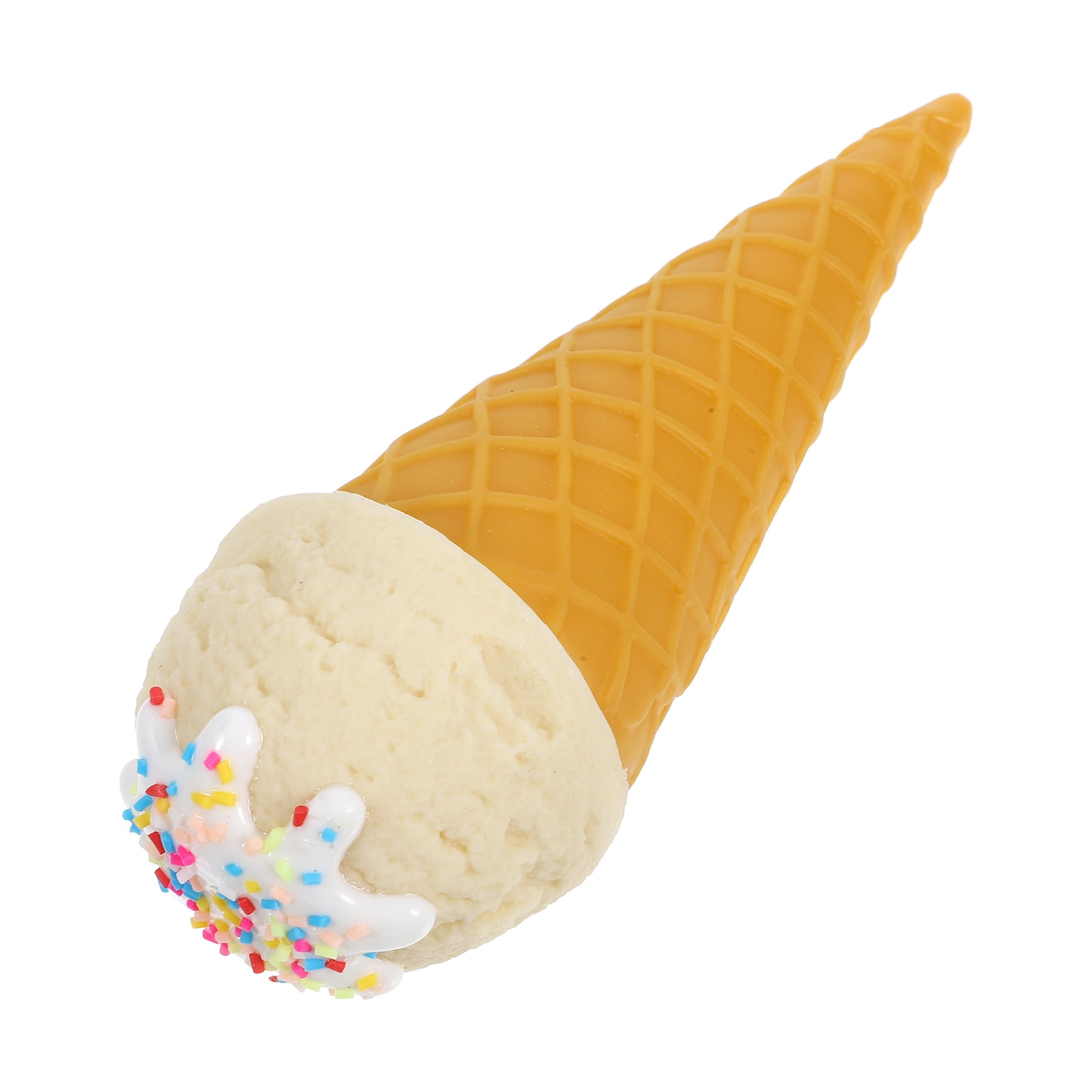 Realistic Ice Cream Cone Decoration Fake Food Cones Toys White ...