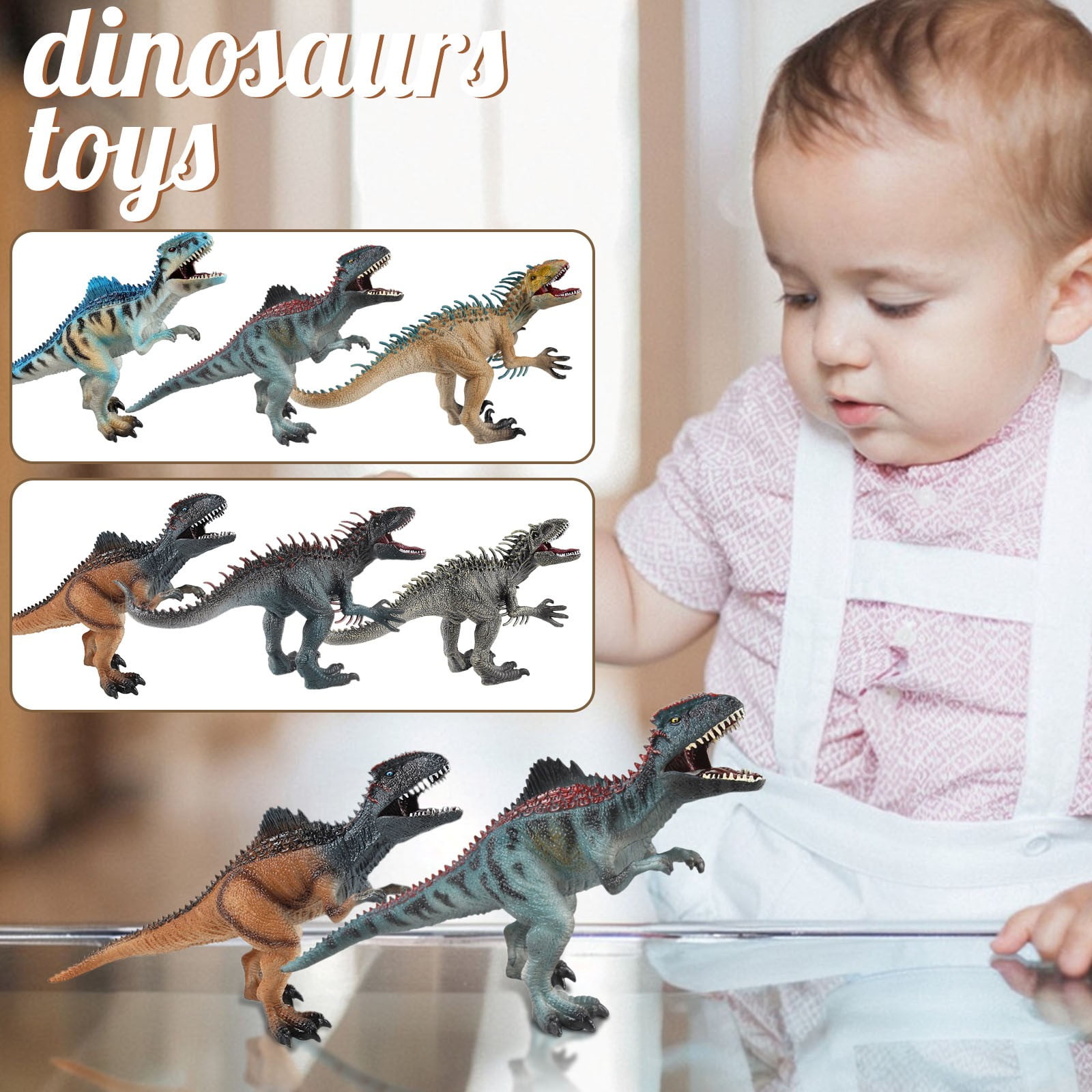 Realistic Indominus Dinosaur Action Figure Toy, Large Model for Kids ...