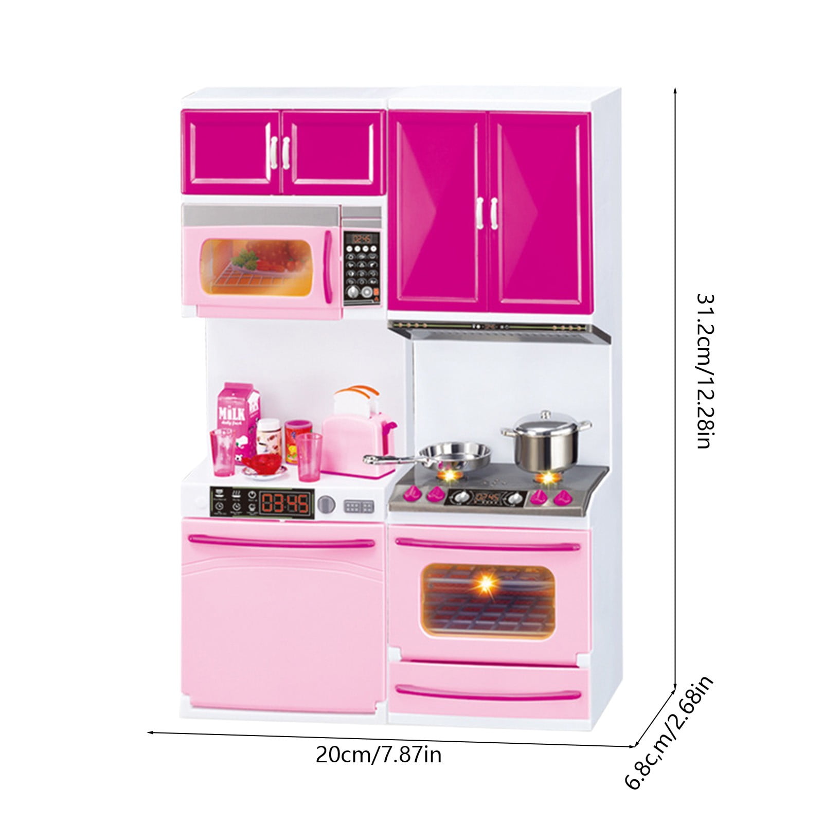 Realistic Indoor Kitchen Playset With Refrigerator Accessories For ...