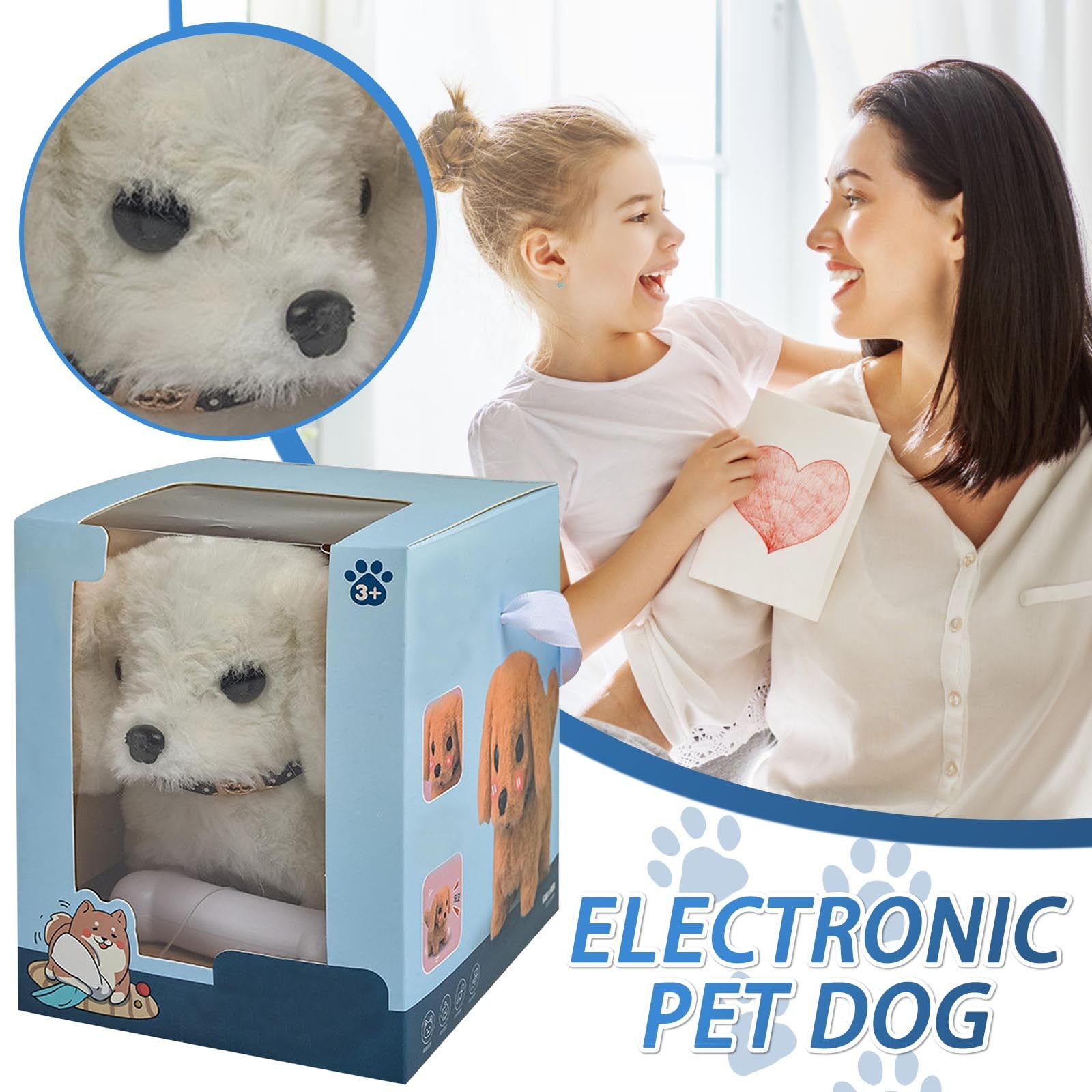 Realistic Interactive Plush Electronic Pet Dog Toy for Kids ...