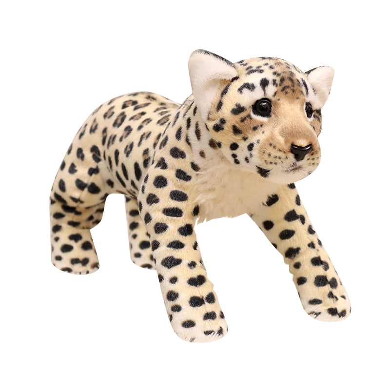 Realistic Jungle Animal Leopard Plush Toy Soft Stuffed Plushies Gift ...