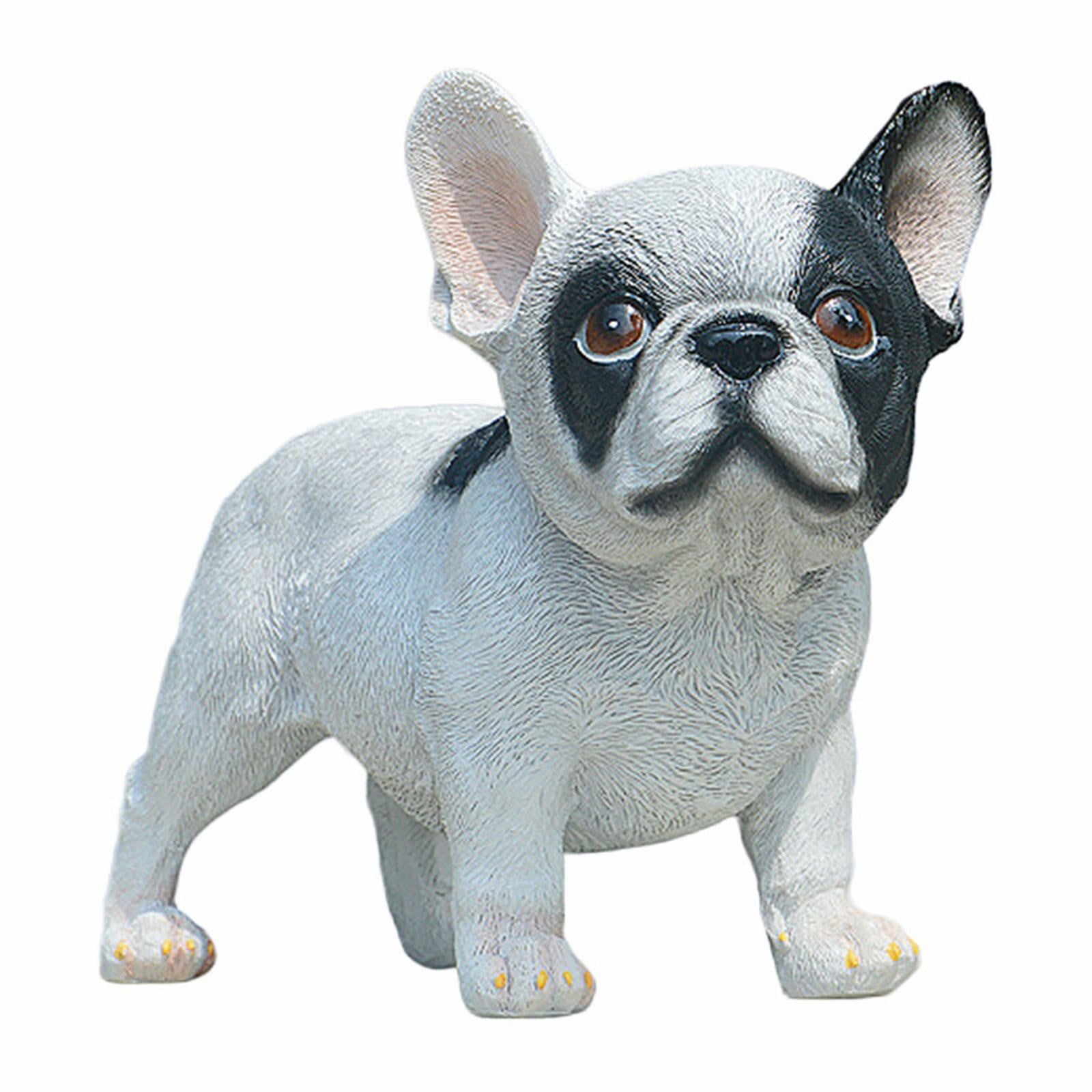 Realistic Lifelike Resin Bulldog Garden Statue - Outdoor Figurine ...