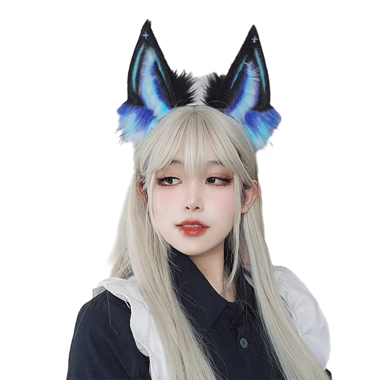 Realistic Maid Hairhoop Wolf Ear Headband Cosplay Costume Halloween Headpieces Hot Girl Japanese ...